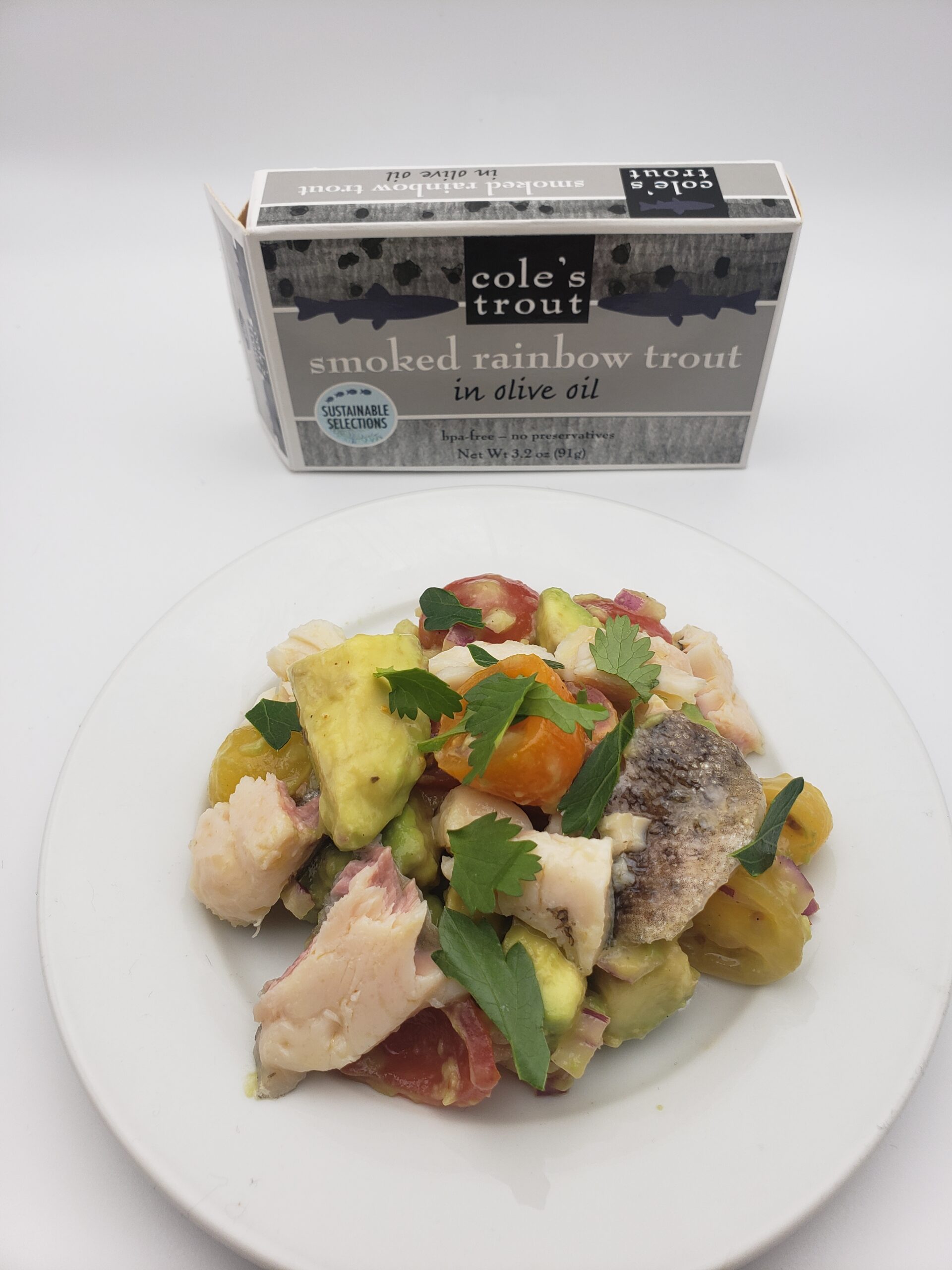 Cole's Smoked Rainbow Trout in Olive Oil - RTG.fish - Rainbow Tomatoes ...