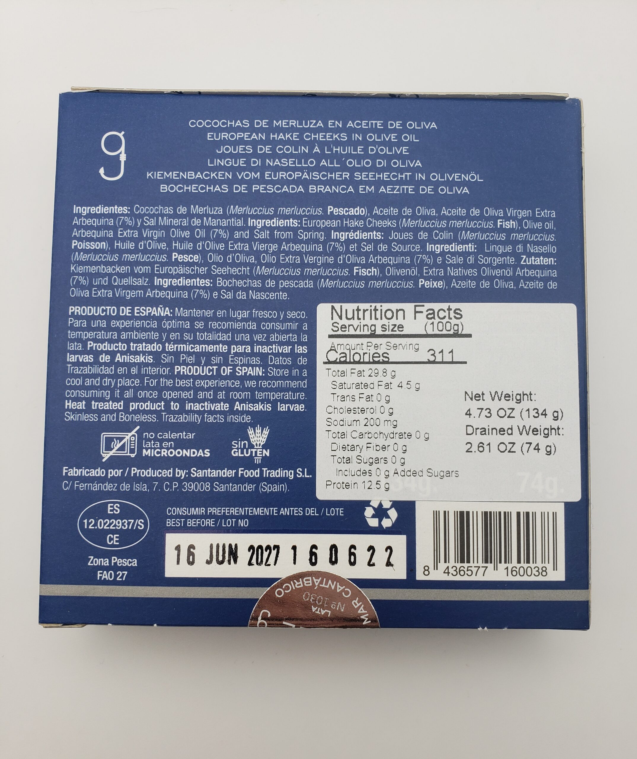 Artesanos Alalunga Cocochas de Merluza Europea (European Hake Cheeks ...