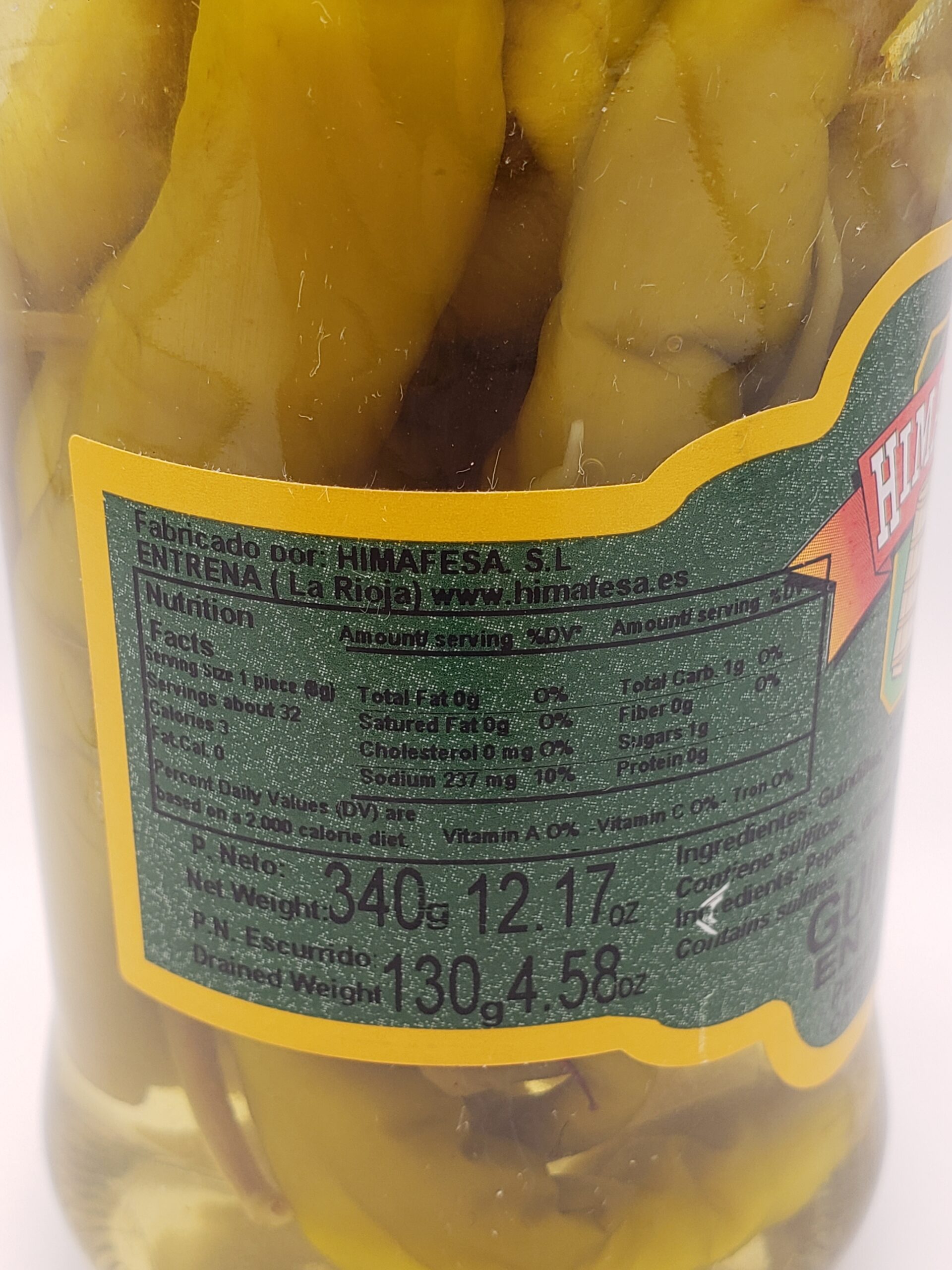 Himafesa Guindillas en Vinagre (Basque Green Peppers in Vinegar) - RTG ...
