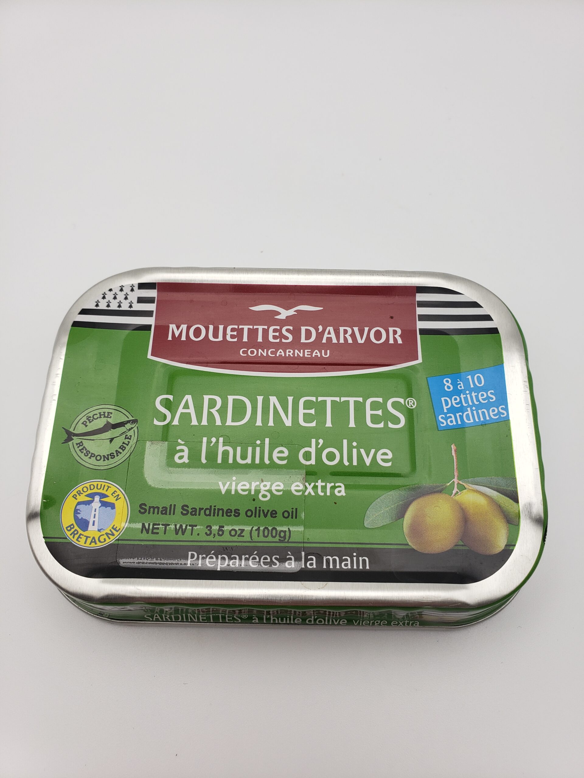 Les Mouettes d'Arvor Sardinettes in Olive Oil 8/10 - RTG.fish - Rainbow ...