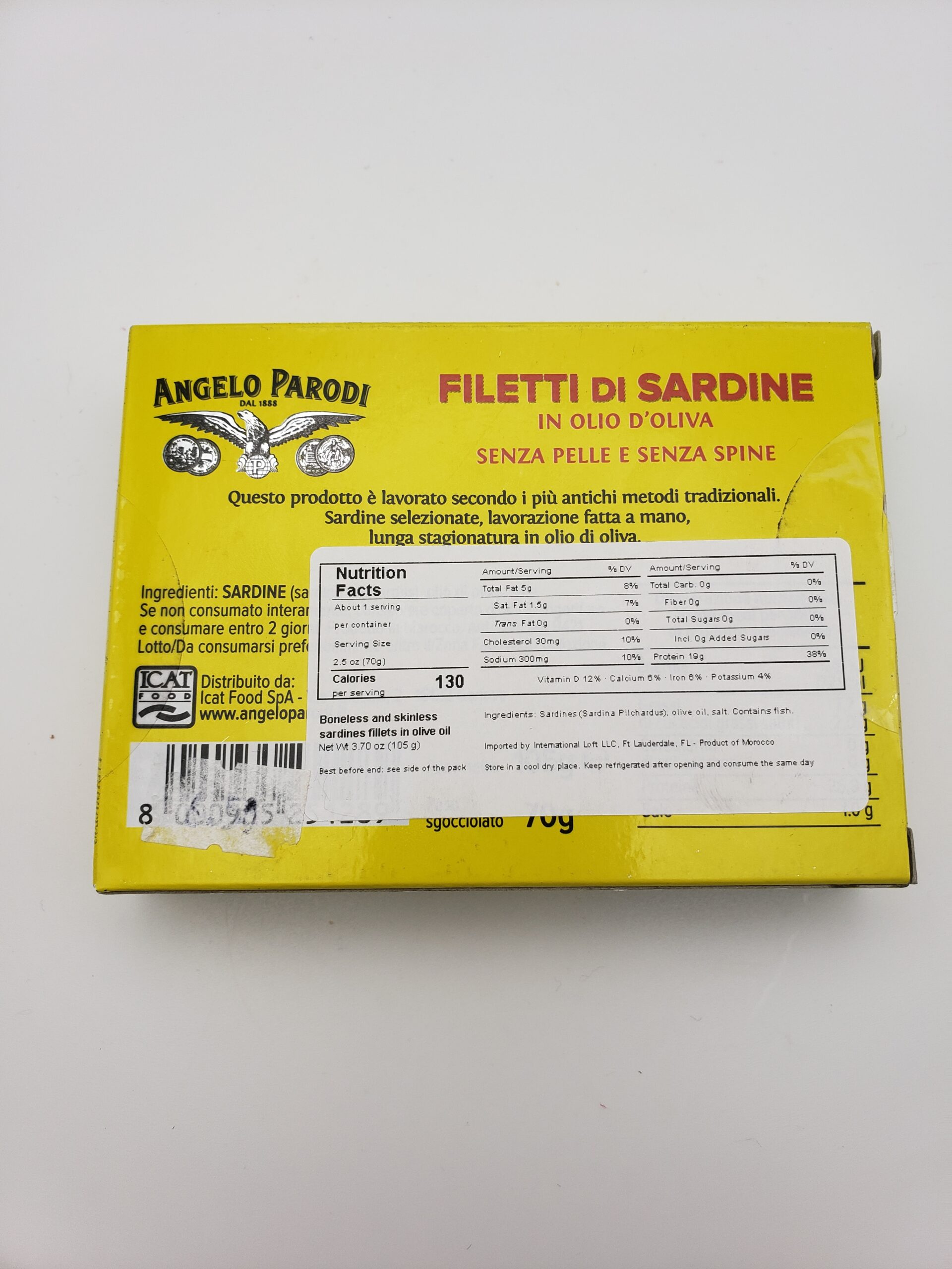 Angelo Parodi Boneless & Skinless Sardine Fillets in Olive Oil - RTG ...