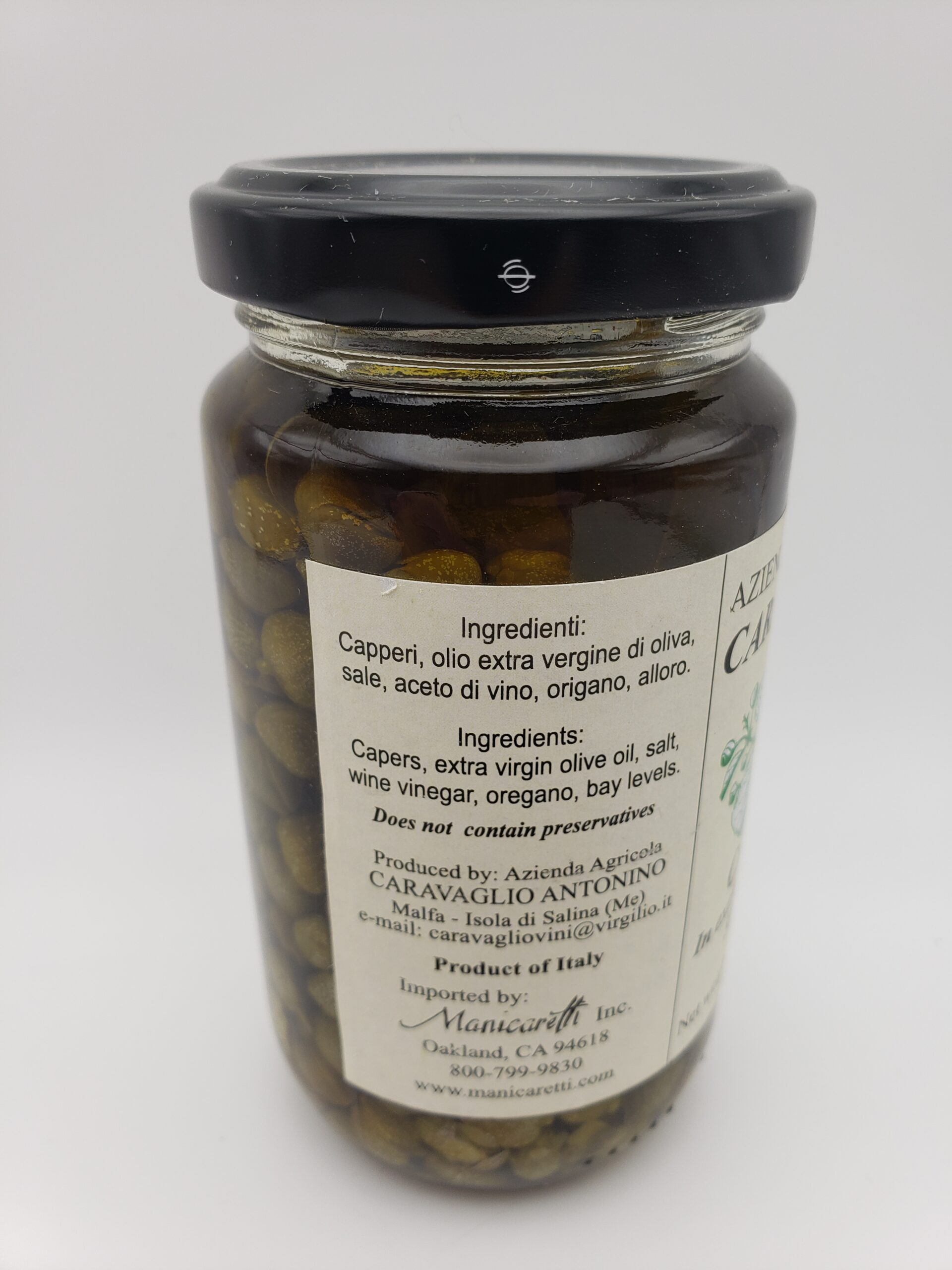 Capers in EVOO - Rainbow Tomatoes Garden