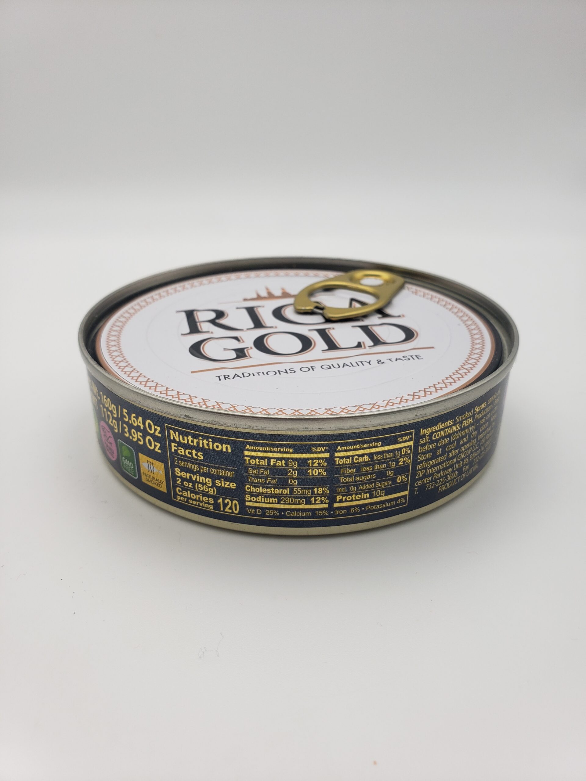 Riga Gold Smoked Sprats in Oil 10/12, 160g - RTG.fish - Rainbow ...