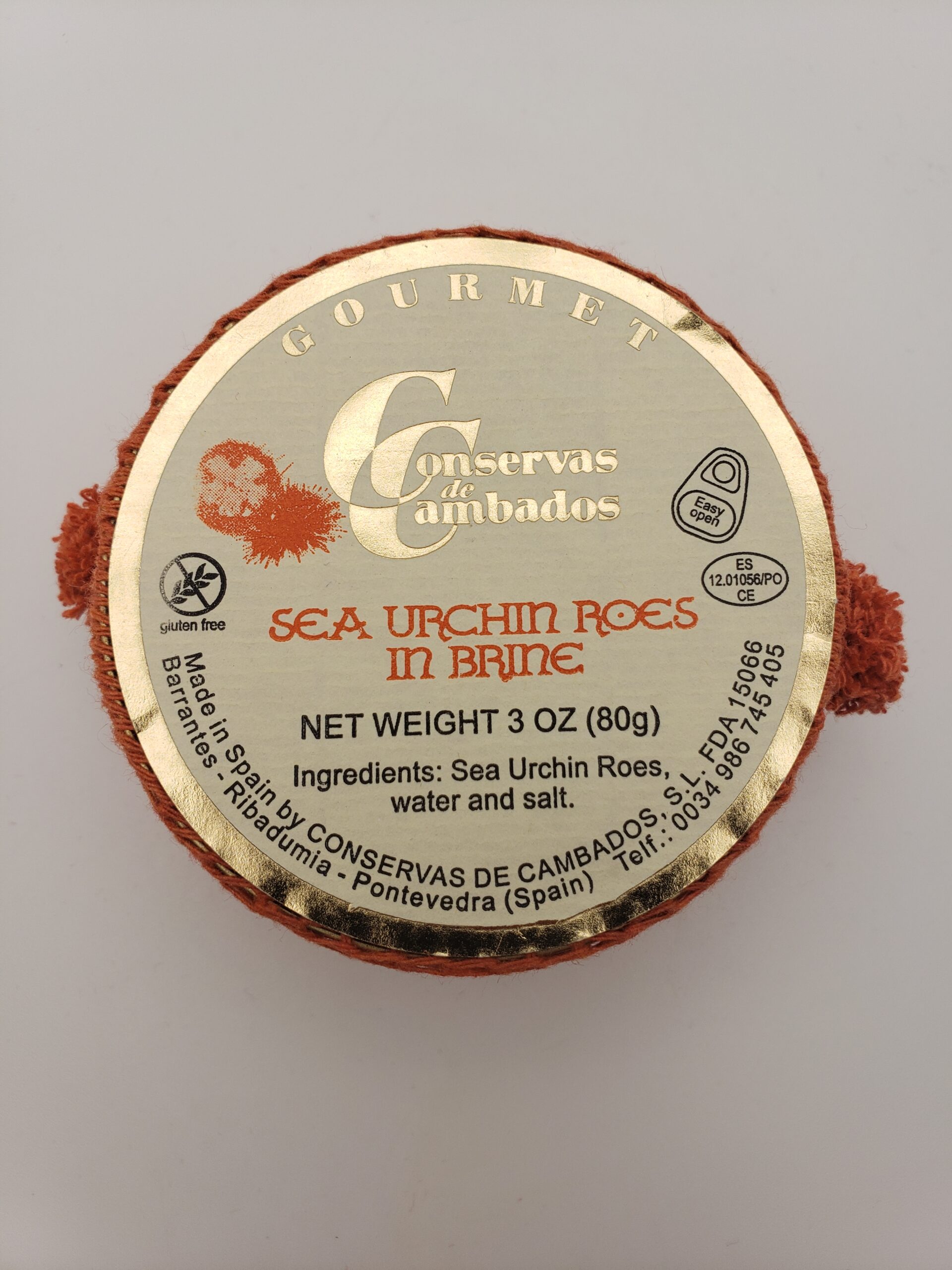 Conservas de Cambados Sea Urchin Roes in Brine - Rainbow Tomatoes Garden