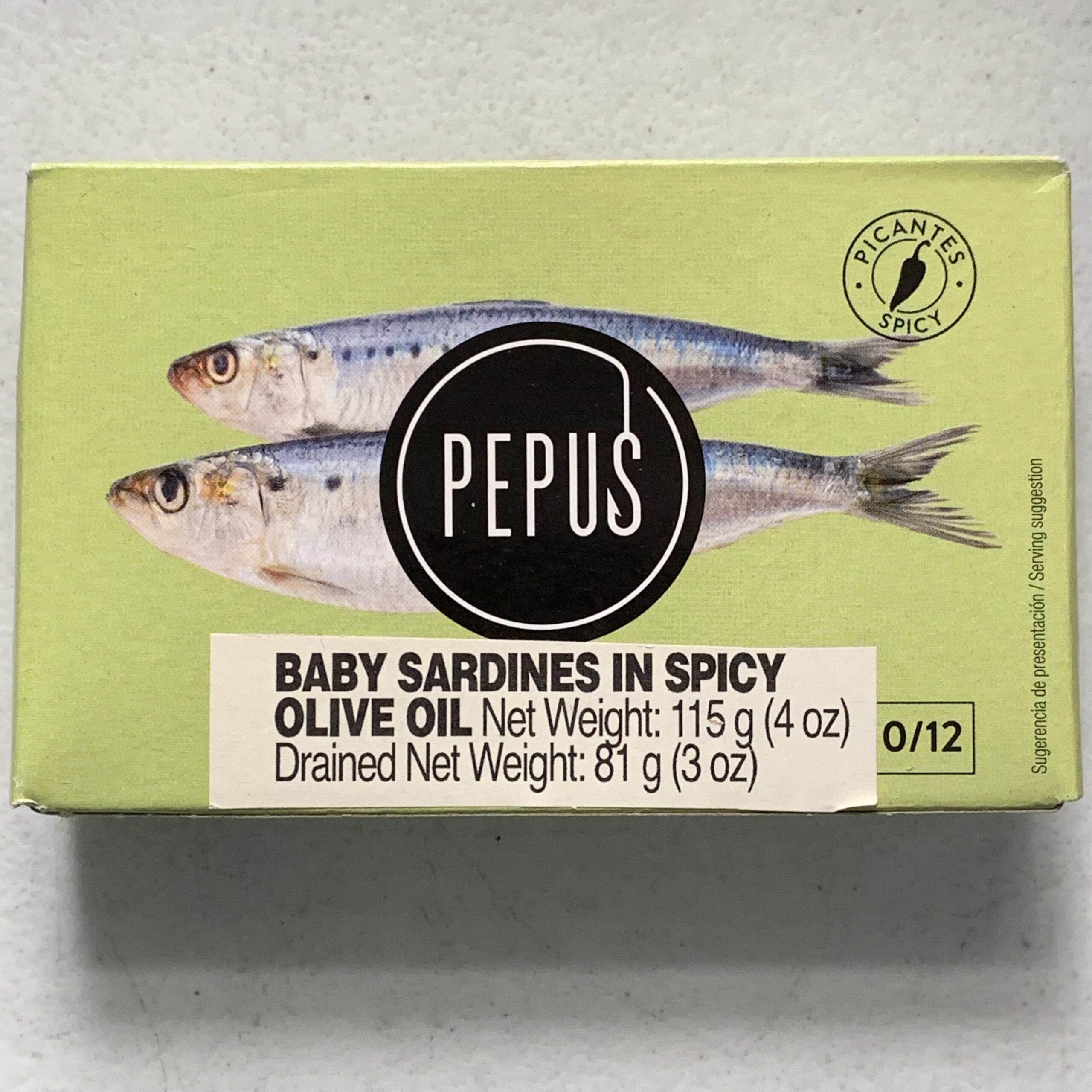Pepus Baby Sardines in Spicy Olive Oil 10/12 - RTG.fish - Rainbow ...