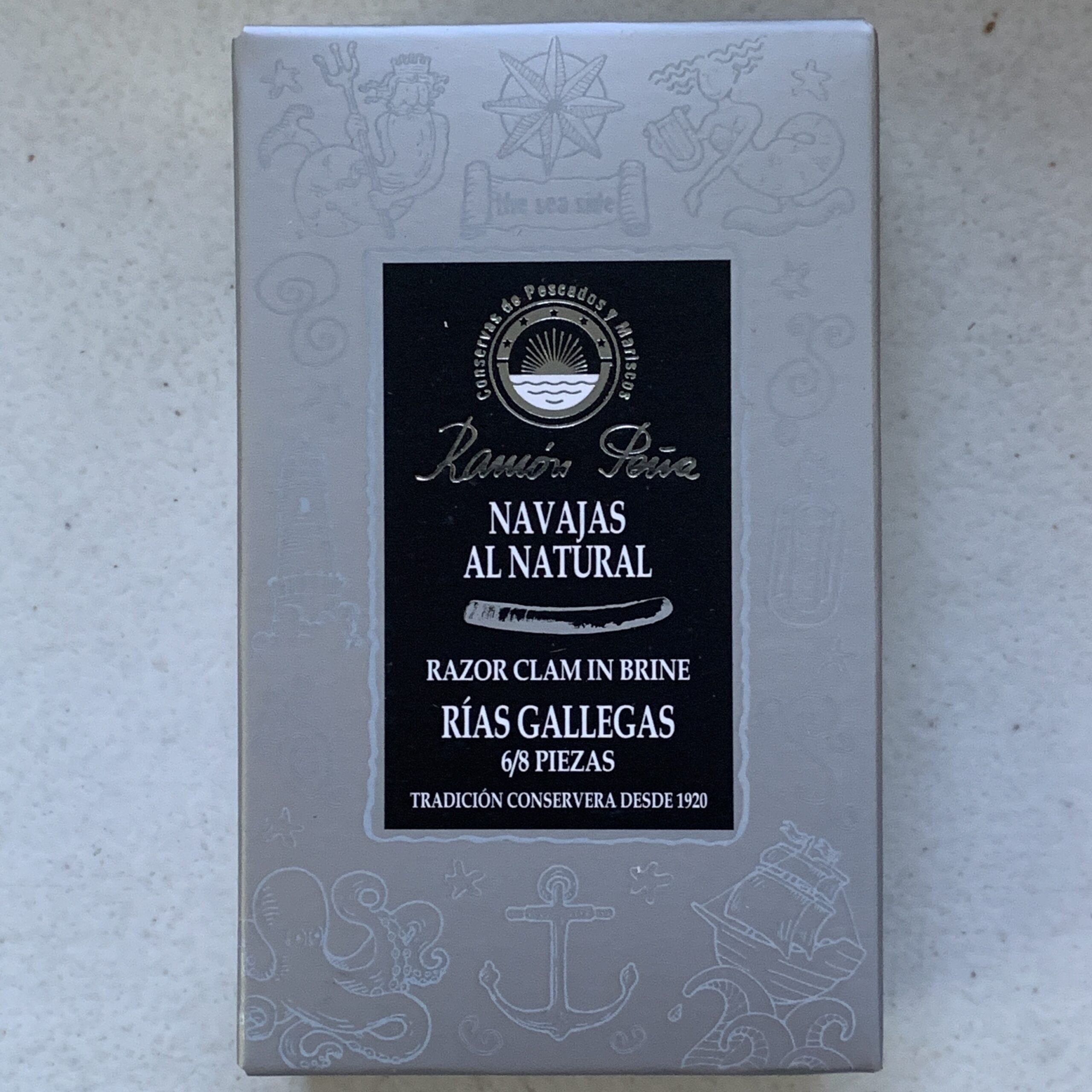 Ramón Peña Razorshells (Navajas) in Brine 6/8, Silver Line - RTG.fish ...